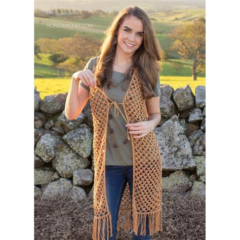 Whispering Birch Bohemian Vest Crochet Pattern By Olivia Kent