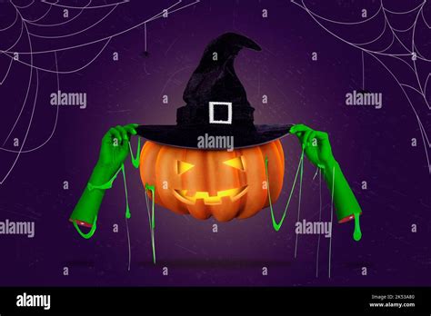 Artwork Magazine Picture Of Scary Burning Jack O Lantern Head Wear Hat