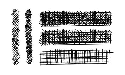 Doodle Hand Drawn Hatched Strikethrough Lines Set Of Drawn Hatching
