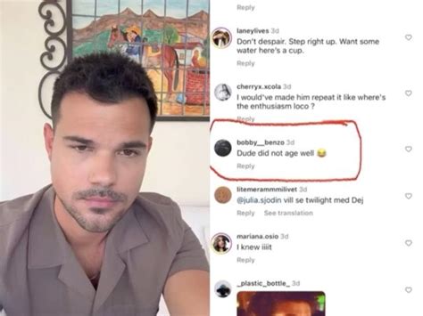 Taylor Lautner Responds To Comments He ‘did Not Age Well With Message
