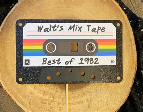 Best Of 1982 Cake Topper Cassette Tape Cake Topper 80 S Cake Topper 90
