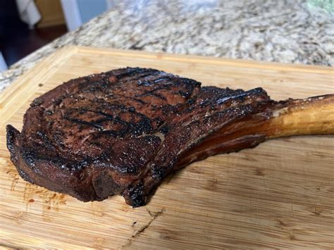 Reverse Seared Tomahawk Steak
