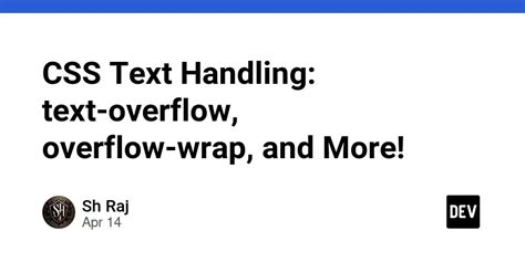 On Linkedin Css Text Handling Text Overflow Overflow Wrap And More Prodsens