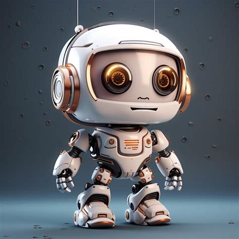 Premium Ai Image A Cute Ai Bot Futuristic Style Friendly Highest Detail