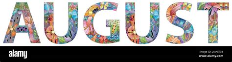 August Word Art