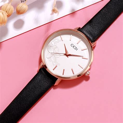GEDI Frauen Uhr Ultra dünne Quarzuhr Einfache Stil Vicedeal