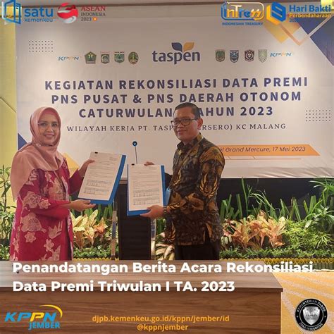 Kepala Kppn Jember Hadiri Acara Rekonsiliasi Data Premi Potongan Pihak Ketiga