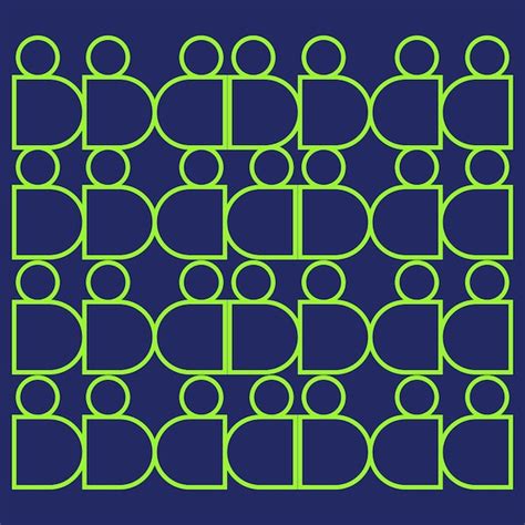 기하학적 모양을 사용한 추상 패턴 배경 디자인 사람 아이콘이 있는 배경 디자인 확대 프리미엄 벡터