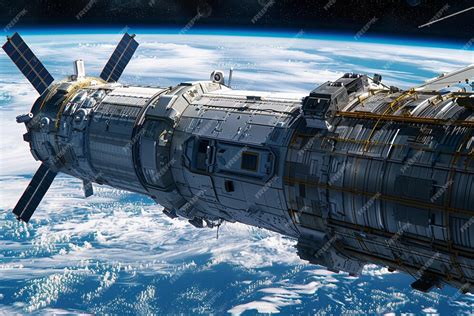 A Spacecraft Docking With The Iss Premium Ai Generated Image