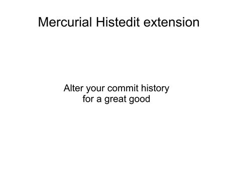 histedit mercurial extension odp