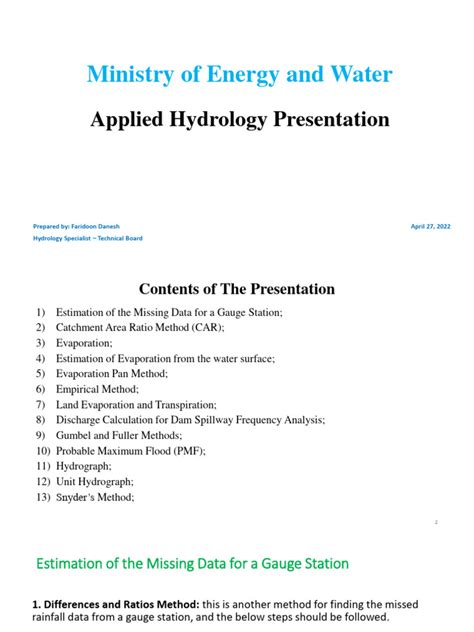 Applied Hydrology Presentation Pdf Evaporation Evapotranspiration