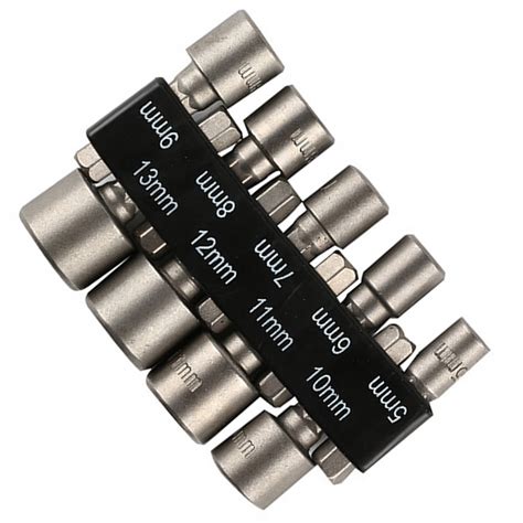 Chidgrass Universal Hexagonal Shank Nut Socket Power Drill Bit Set High