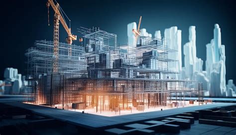 premium ai image digital building construction engineering project
