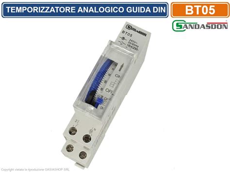 Gasiashop BT05 TEMPORIZZATORE ANALOGICO INTERRUTTORE ORARIO 1M