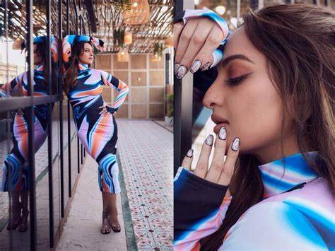 Sonakshi Sinha Poses In A Multi Coloured Outfit See Pics