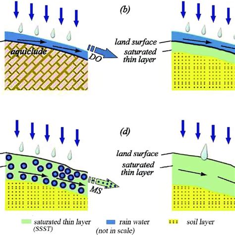 Schematic Diagram Showing Four Types Of Surface Runoff Generation