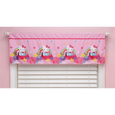 Hello Kitty Window Valance With Rod Pocket Top Hello