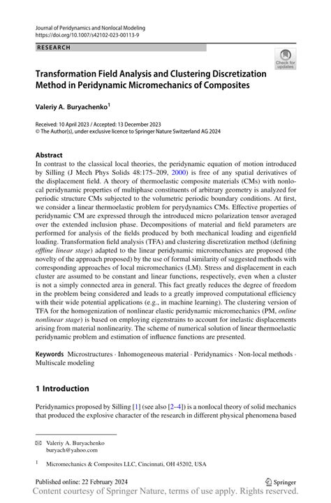 Transformation Field Analysis And Clustering Discretization Method In