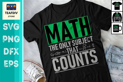 Math The Only Subject That Counts By Zemira Thehungryjpeg