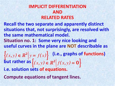 Implicit Differentiation And Related Rates Pptx