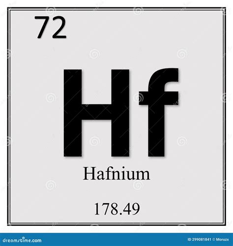 Hafnium Chemical Element Symbol Stock Illustration Illustration Of Chemical Mendeleev 299081841