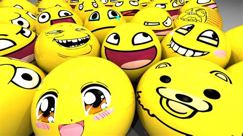 Download 3d Smiley Emoji Meme Faces Wallpaper