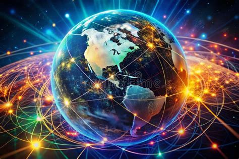 Connecting The World A Global Financial Network Overview Stock Illustration Illustration Of