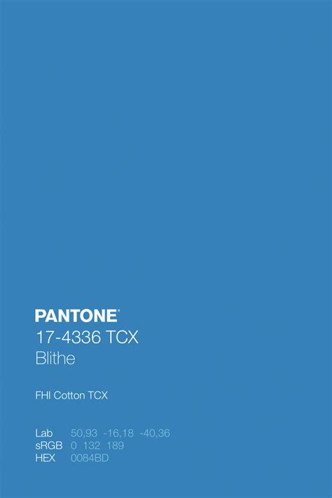 Pantone 17 4336 Tcx Blithe Color Code Lab Srgb Hex Bright Blue