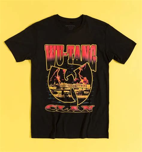 Wu Tang Clan Lightning Infill Black T Shirt