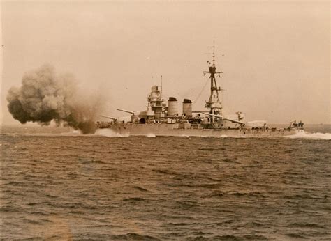 [1599x1169] The Battleship Conte Di Cavour On An Exercise After Her
