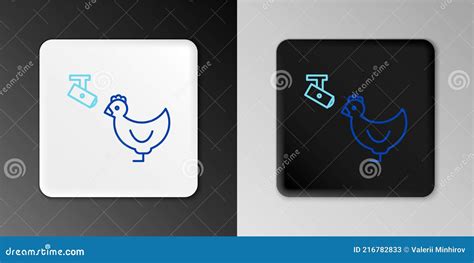 Line Chicken Farm And Wireless Controlling Cctv Security Camera Icon