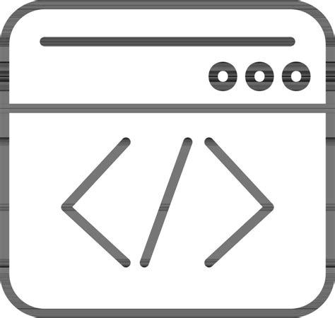 Line Art Illustration Of Web Coding Or Programming Icon Vector Art At Vecteezy