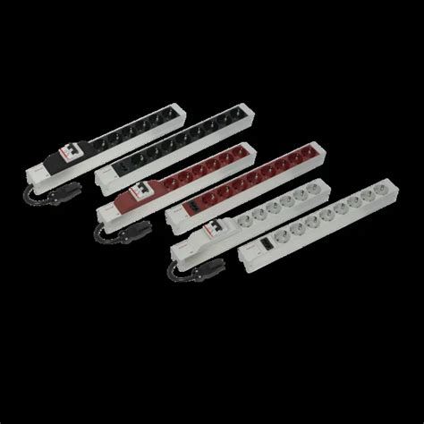 Socket Strip Schuko With Wieland® Input 19 White With Overcurrent