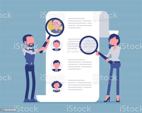 직원을 검색 하는 Hr 관리자 검색에 대한 스톡 벡터 아트 및 기타 이미지 검색 경영자 고름 Istock
