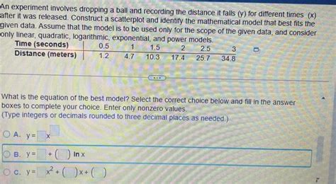 An Experiment Involves Dropping A Ball And Recording Chegg