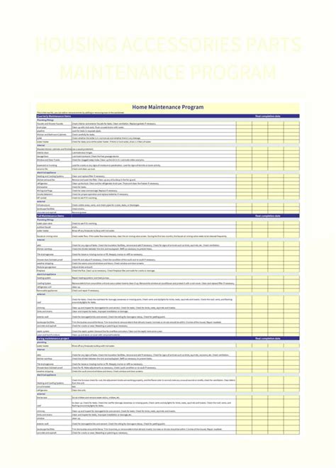 Free Parts Templates For Google Sheets And Microsoft Excel Slidesdocs