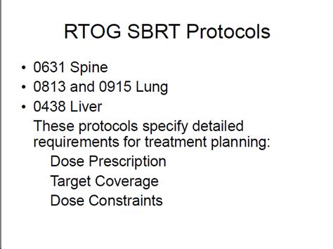 Sbrt Contouring Guidelines Ppt