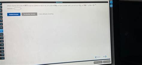 Solved Burma Wist Volume Of 0 00 Mhci Must Be Added To 5000