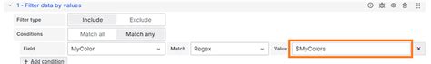 Use Custom Variable In Regex Of Transformation Filter Data By Values