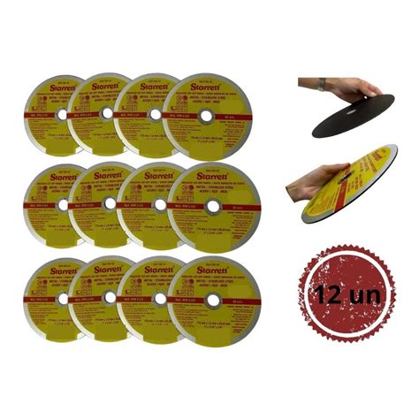 Kit Disco De Corte Starrett Metal E A O Inox Polegadas Mm X Mm X Mm Fino