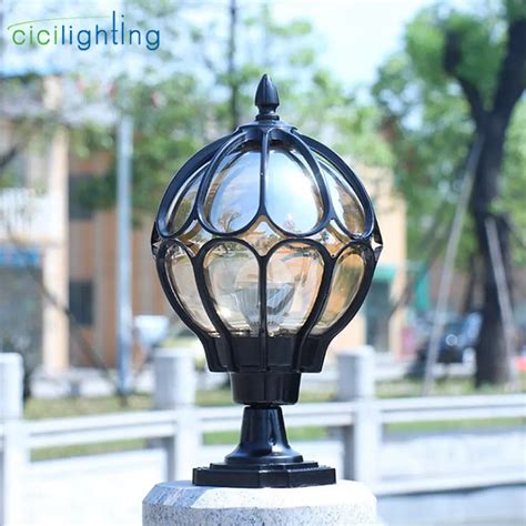 Waterproof Outdoor Pillar Lamp Vintage Wall Post Light Retro Garden