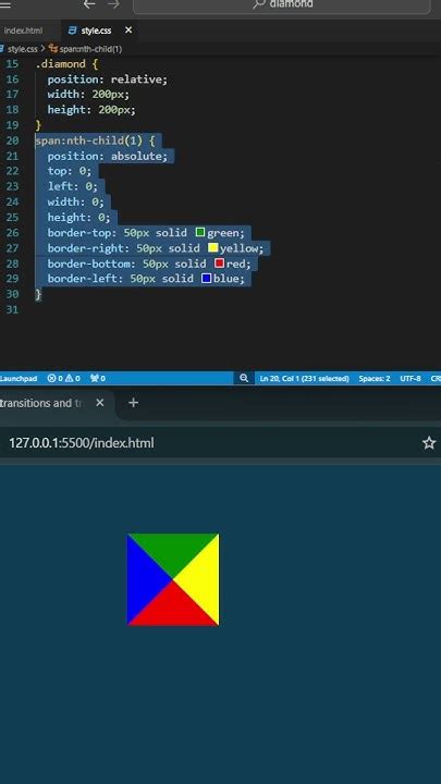 Create Diamond With Html Css Youtube