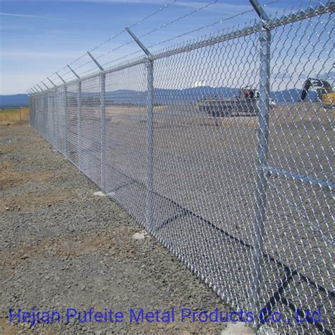 Diamond Mesh Wire Boundary Fence PVC Coated Galvanized Chain Link
