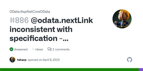 Odatanextlink Inconsistent With Specification Continuation · Odata