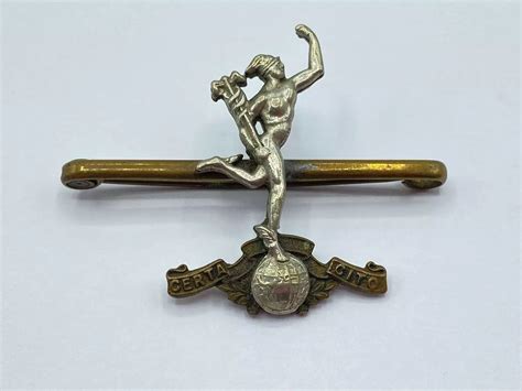 Ww Royal Corps Of Signals Converted Badge Sweetheart Brooch In