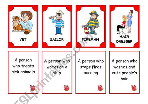 Classroom Dictionary Jobs 23 Esl Worksheet By Silviapatti