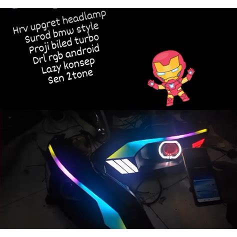 Jual Lampu Honda HRV Custom Headlamp Hrv Rgb Projector Shopee Indonesia