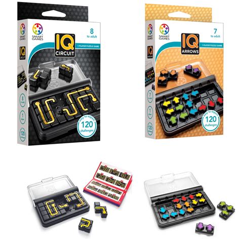 Smartgames Interactive Board Game Iq Circuit And Iq Arrows Bundle 240