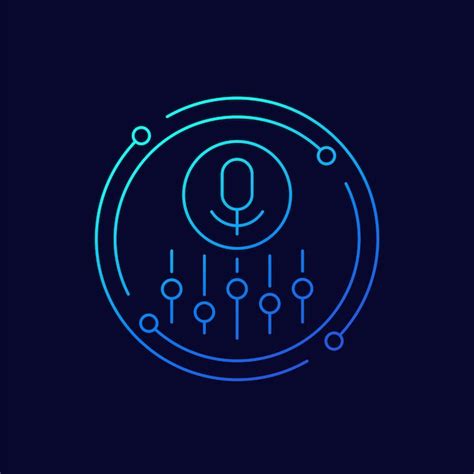 Premium Vector Microphone Settings Icon Linear Design