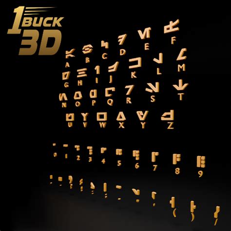 🟠 Star Wars Aurebesh Alphabet Numbers And Symbols・ Stl File For 3d